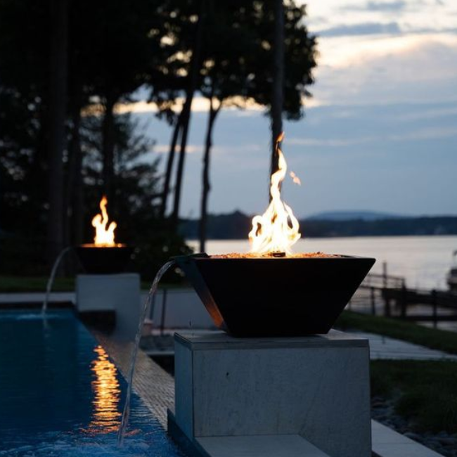 Fire and Water Bowls for Pools | Outdoor Fire Features | Outdoor Heat ...
